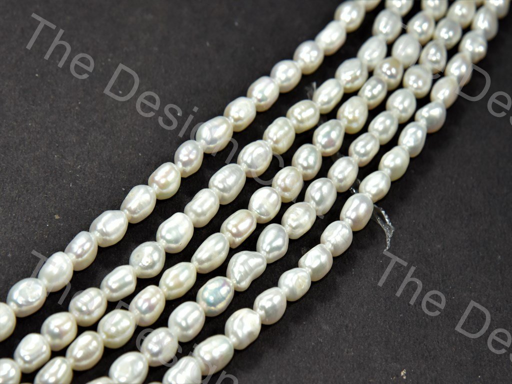 Cream Shaped Artificial Mother Of Pearl Stones