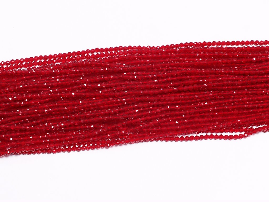 Dark Red Hydro Spherical Crystal Beads