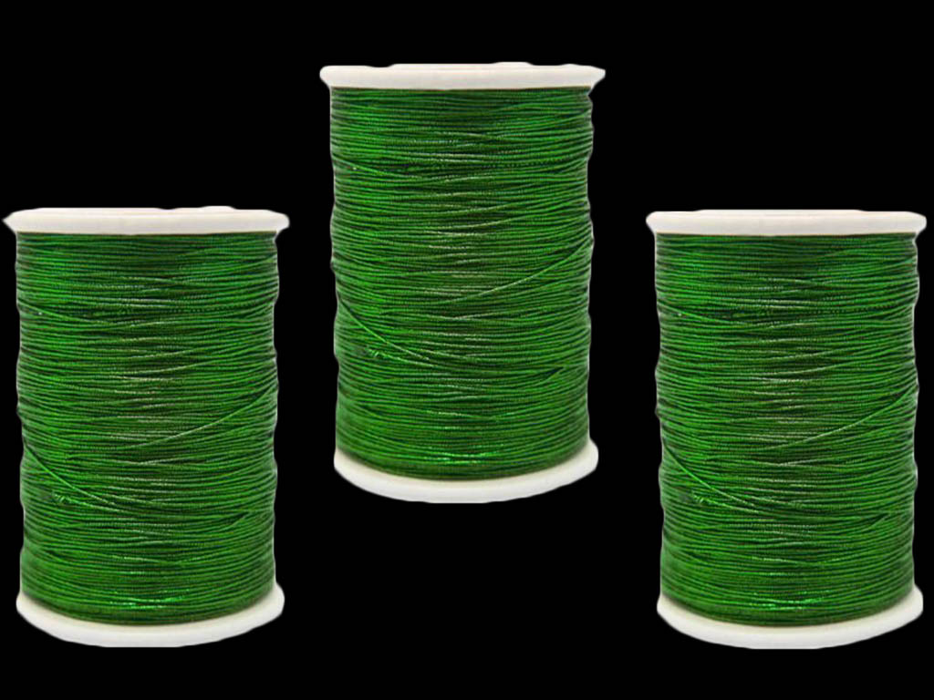 Emerald Green Metallic Badla Zari Thread (Flat Metallic Yarn)