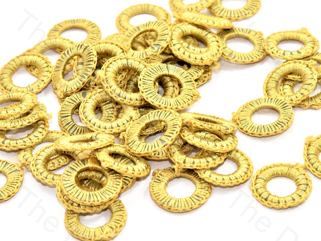 Yellow Small Round Crochet Thread Rings