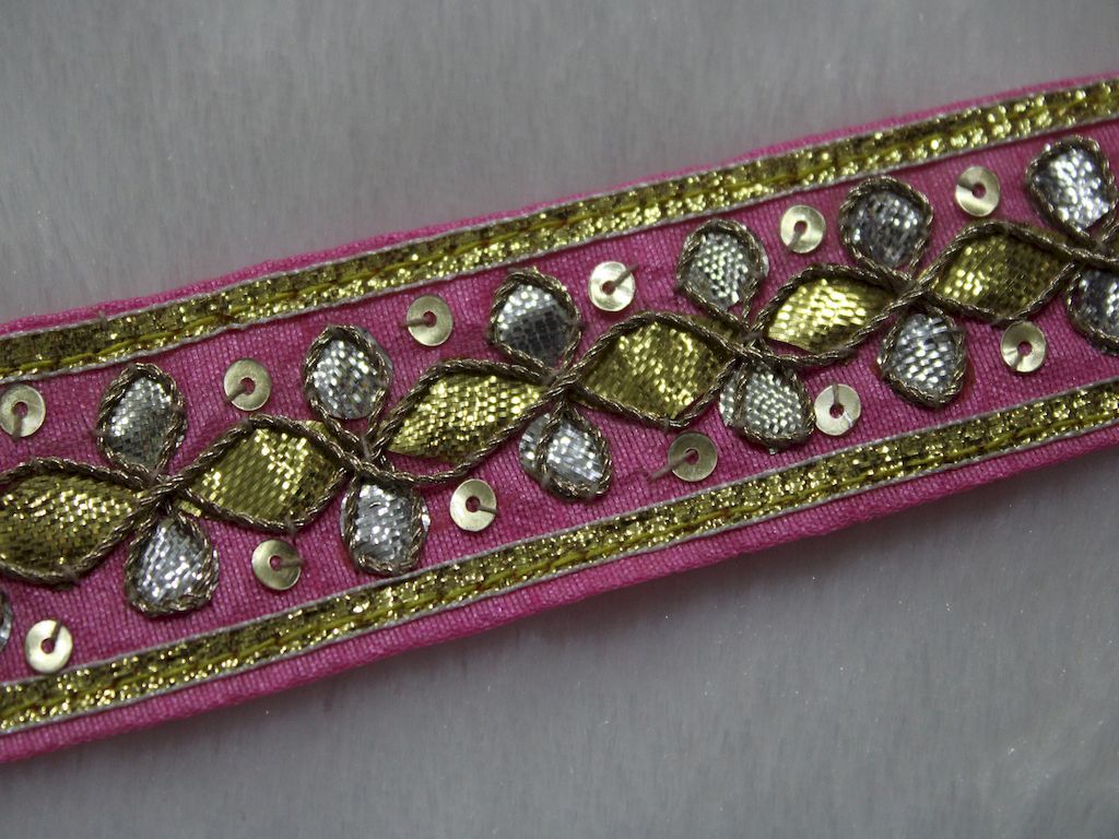 Multicolor Gota Work Embroidered Border