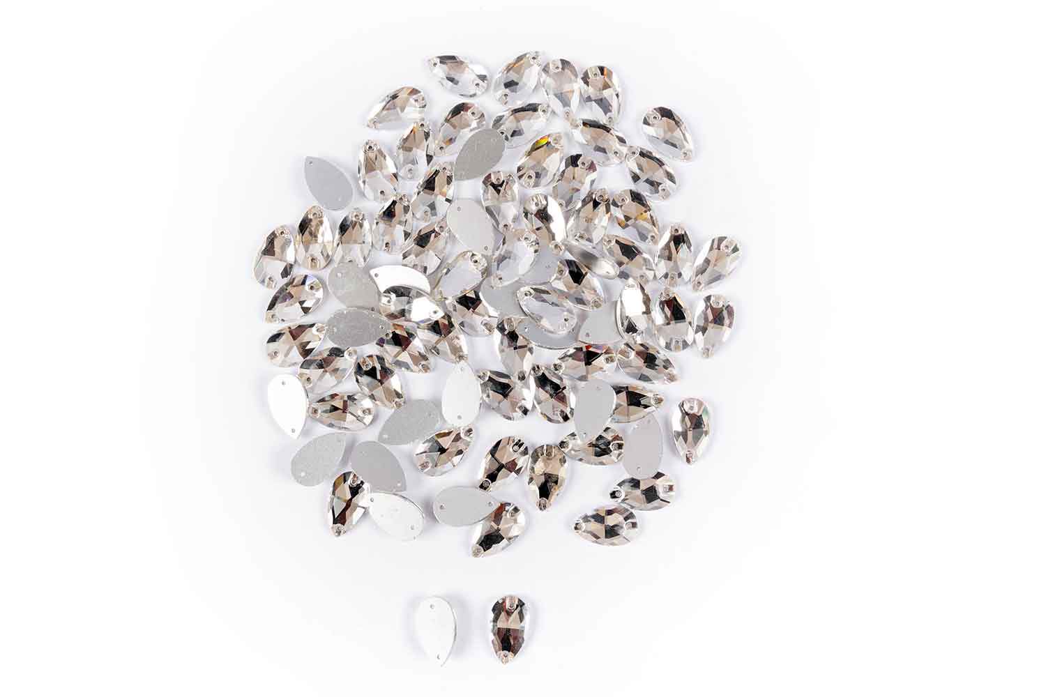 Silver Leaf Glass Stone