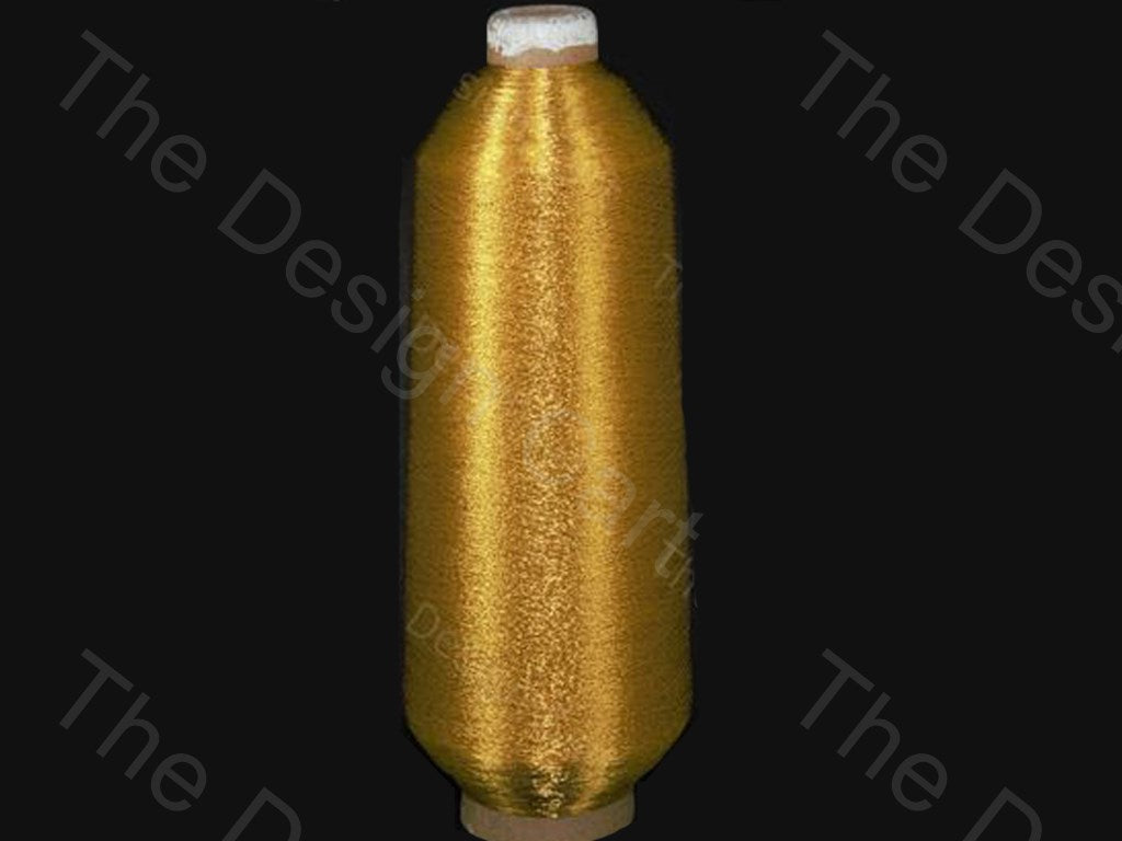 Deep Gold Zari Thread Cone (Metallic Yarn)