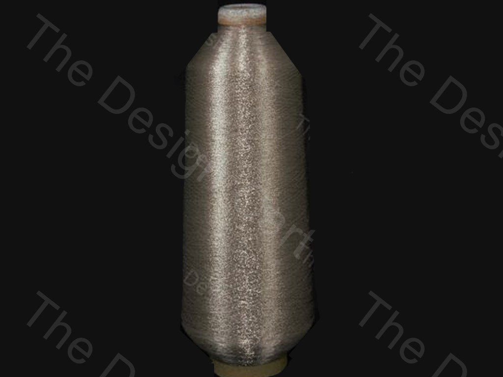 Dull Gray Zari Thread Cone (Metallic Yarn)