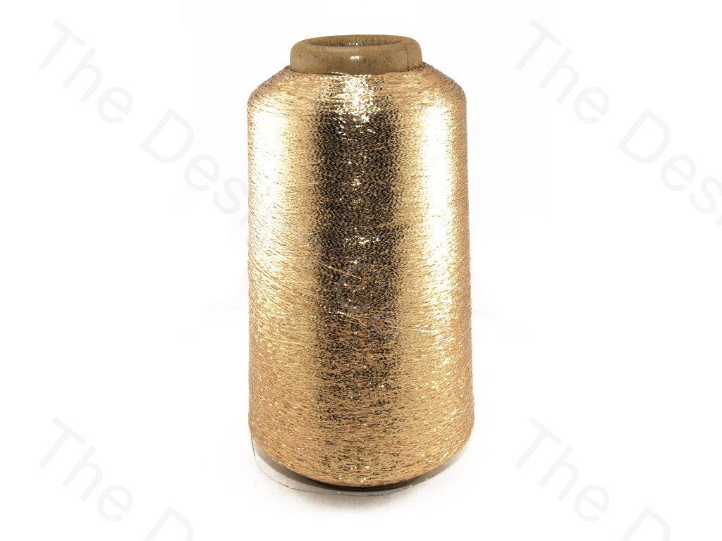 Light Golden Twisted Zari Thread Cone (Metallic Yarn)