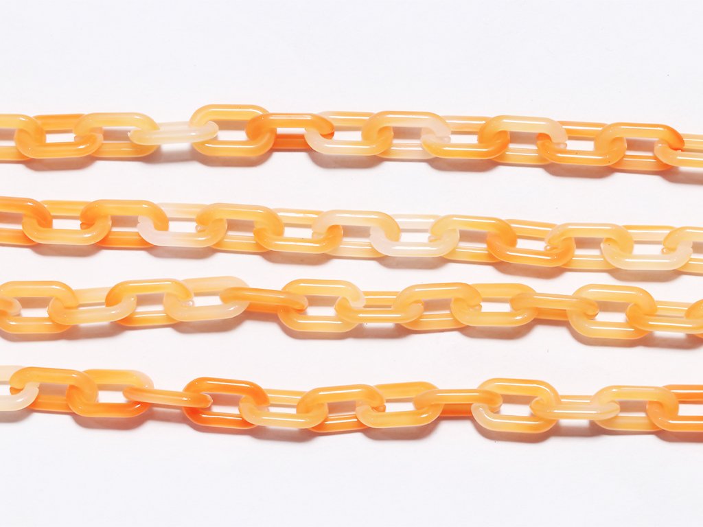 Orange Designer Plastic Chain