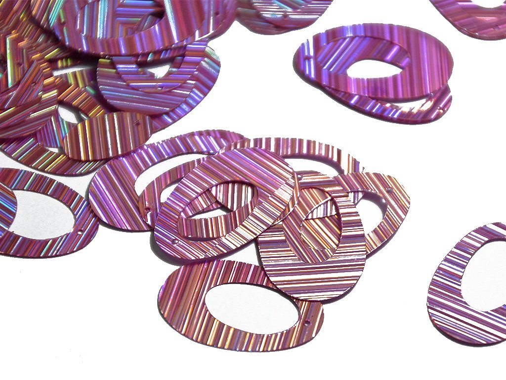 Pink Oval Plastic Sequins