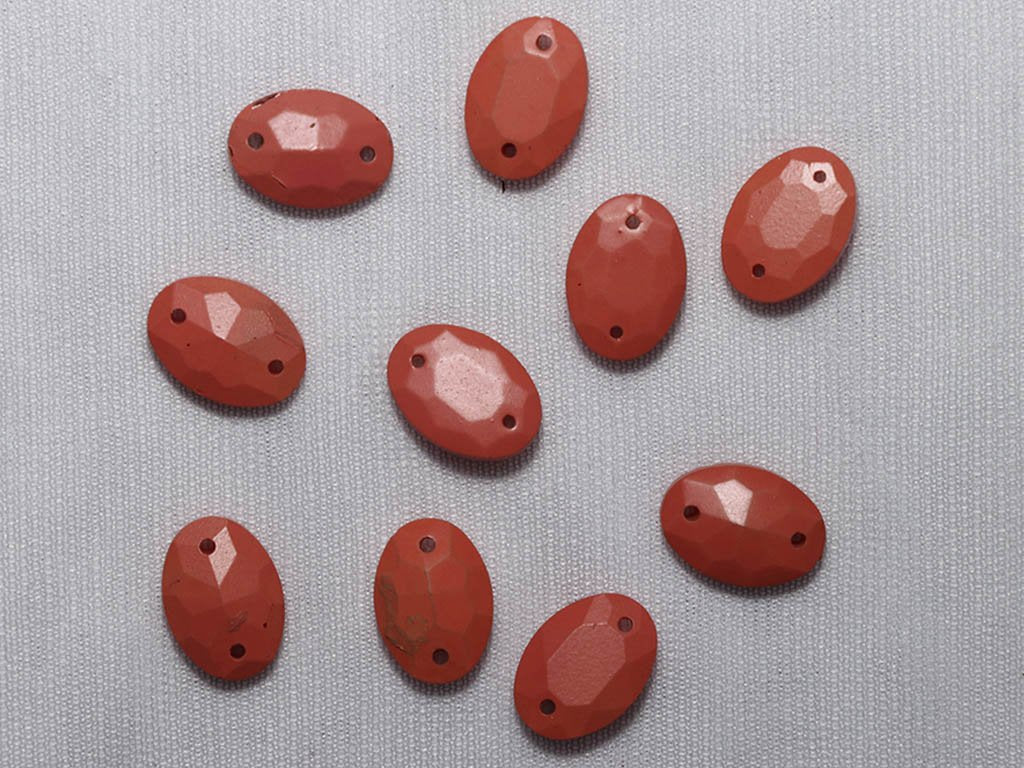 Pink Oval Plastic Stones - 10x14 mm