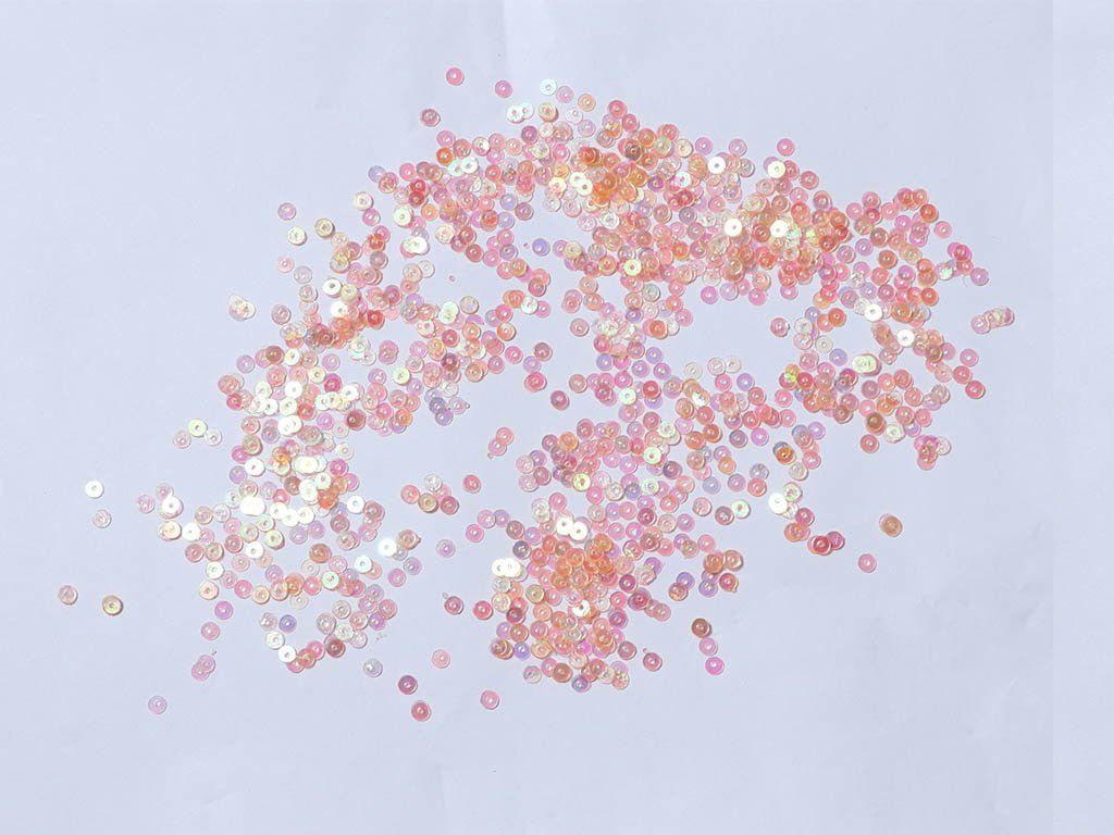 Pink Rainbow Circular Plastic Sequins - 4 mm