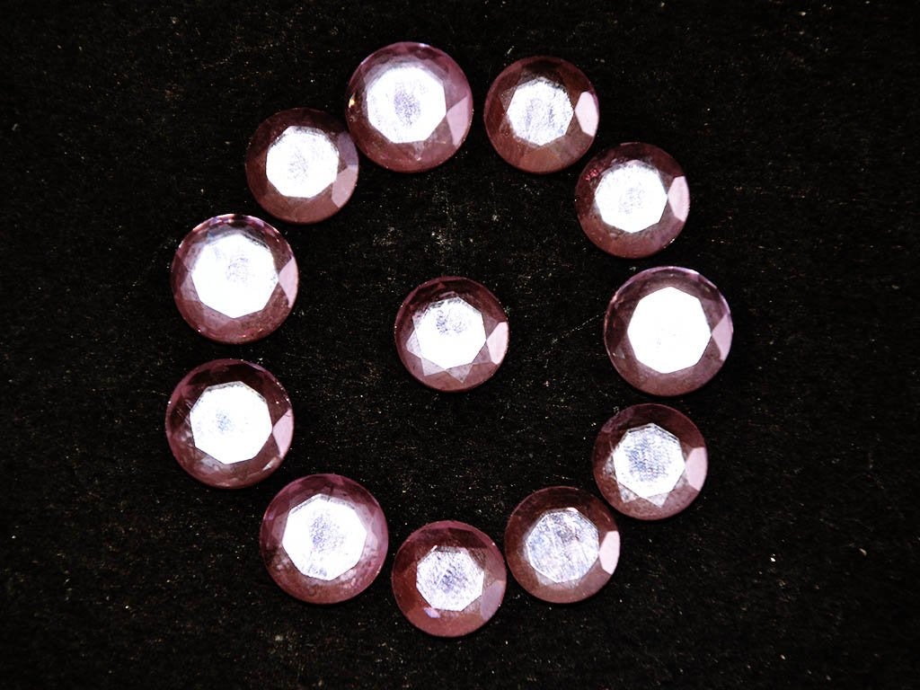 Pink Round Glass Stones