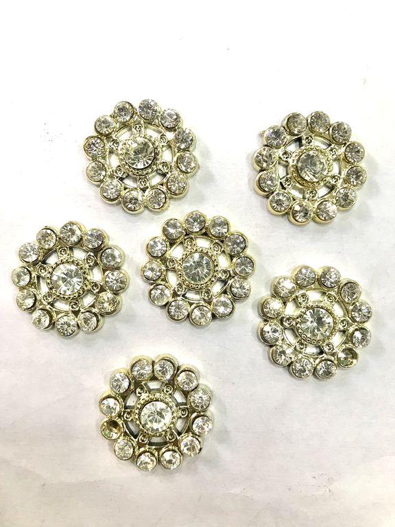 Golden Crystal Wheel Plastic Stones