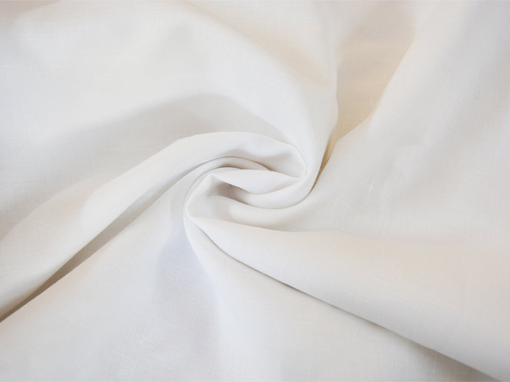 Pure White Pure Linen Fabric - 60 Lea (Wholesale)