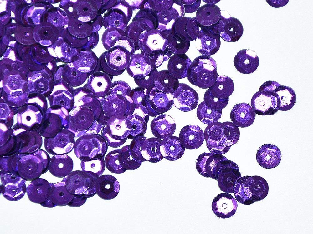 Purple Round Circular Plastic Sequins