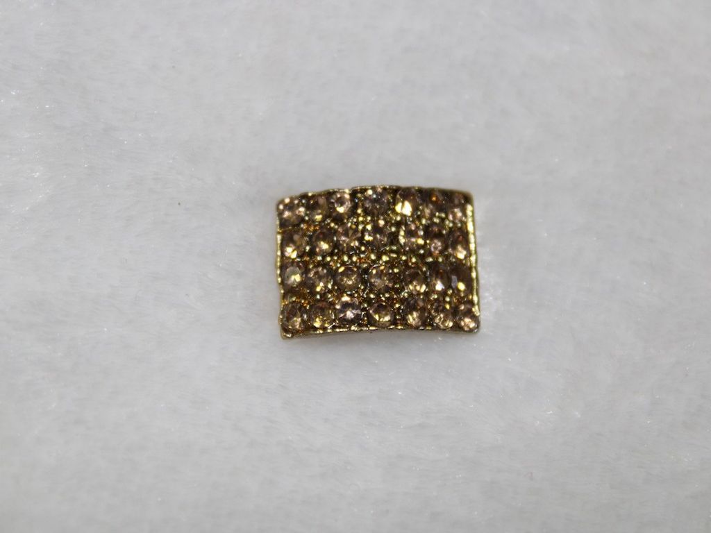 Golden Rectangular Studded Metal Suit Buttons