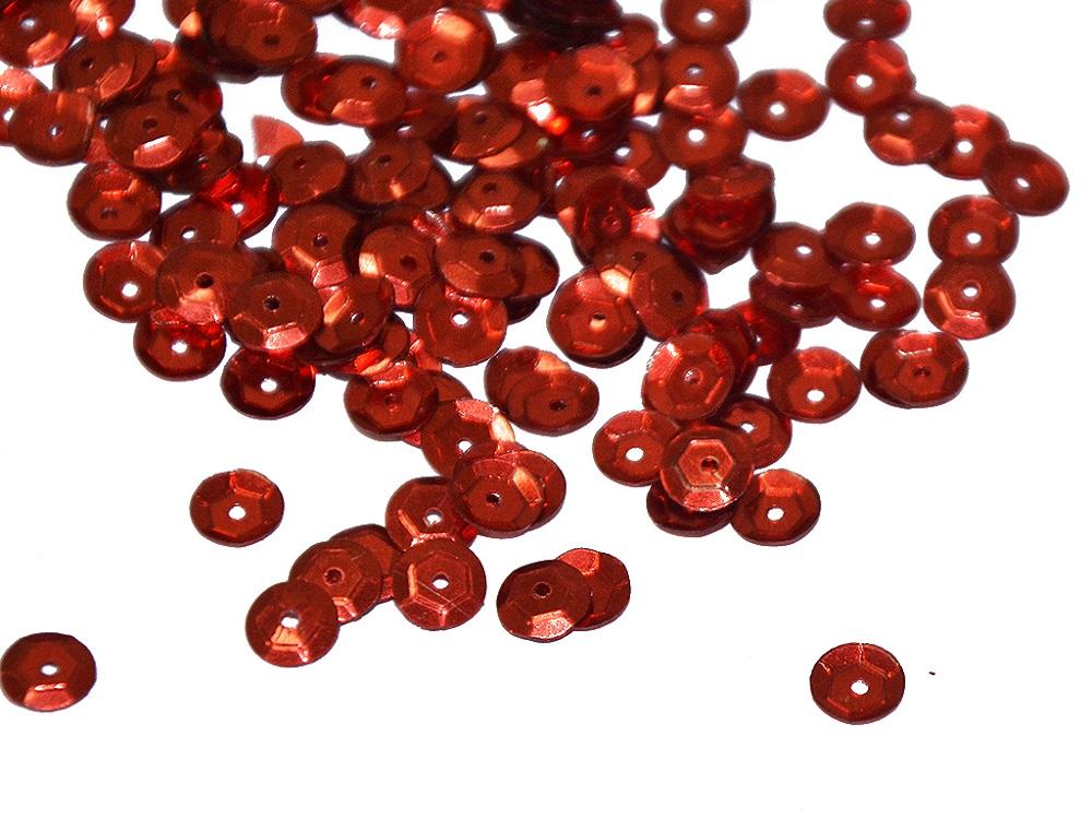 Red Round Circular Plastic Sequins