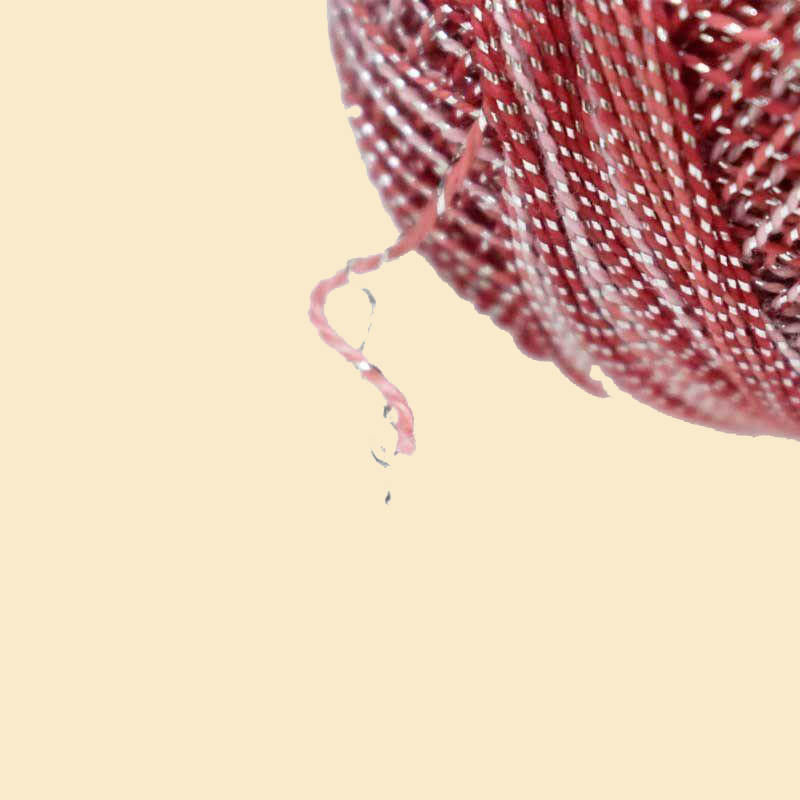 Red Baby Pink Lurex Metallic Crochet Cotton Thread