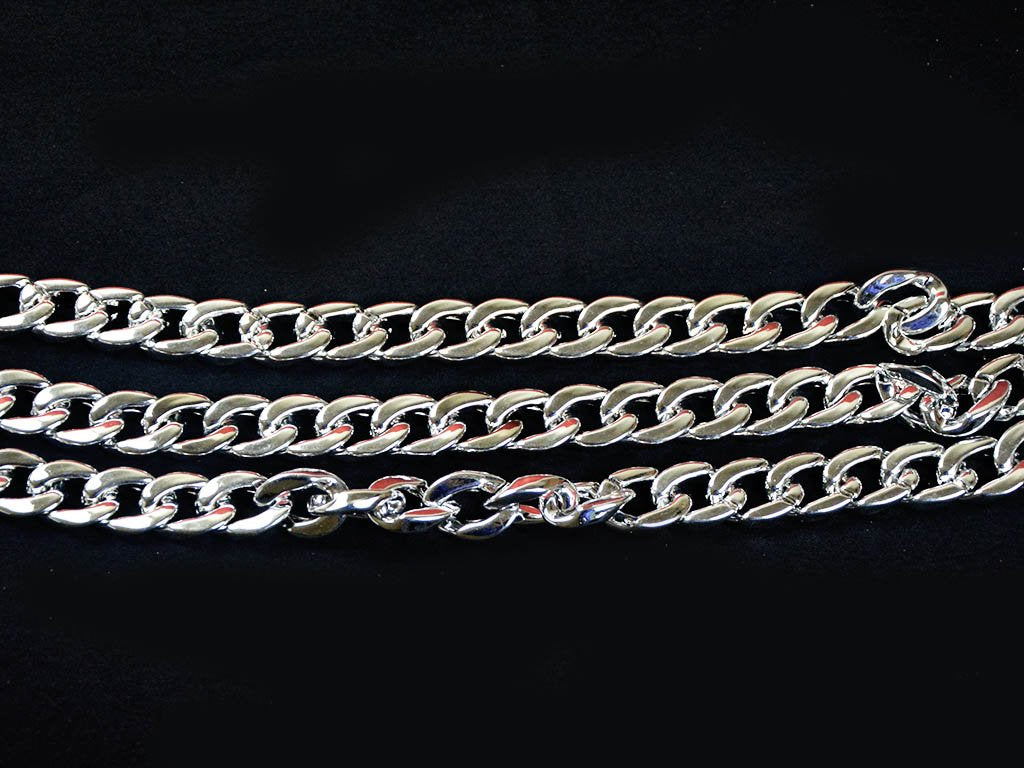 Shiny Silver Circular Acrylic Chains