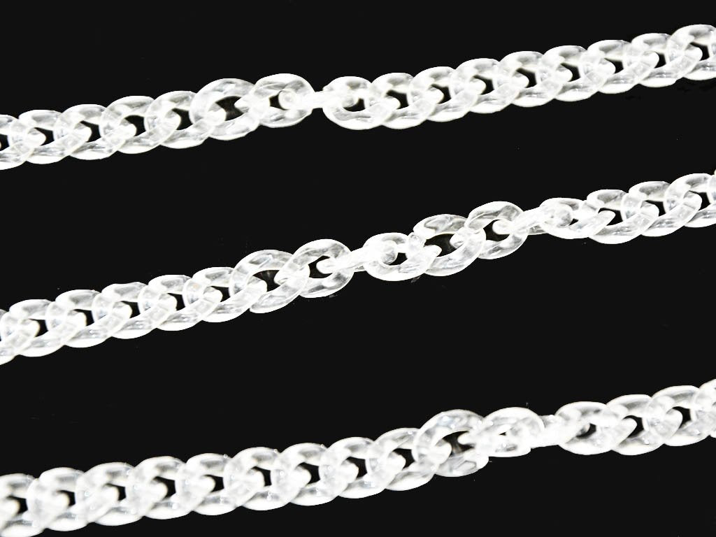 White Transparent Circular Acrylic Chains