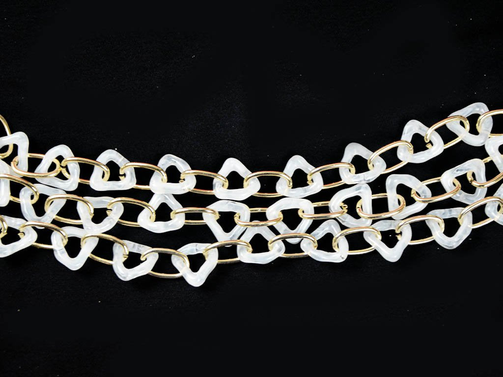 White Transparent Triangular Acrylic Chains