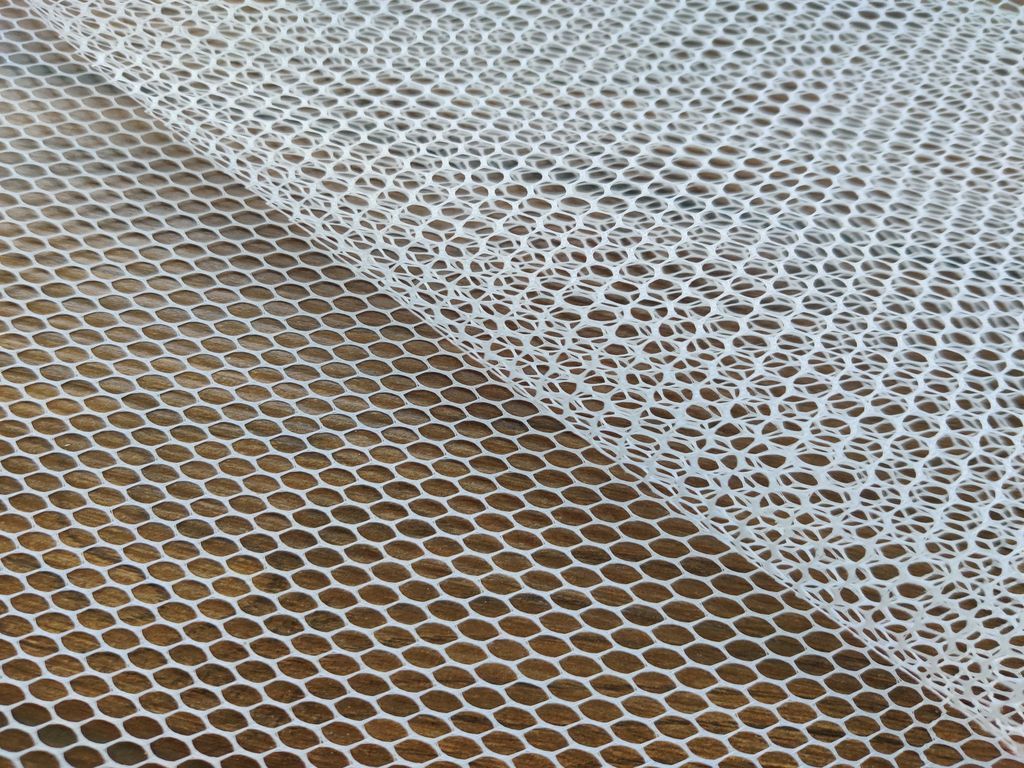 White Plain Can Can Fabric