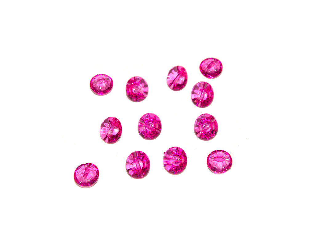 Hot Pink Transparent Acrylic Buttons