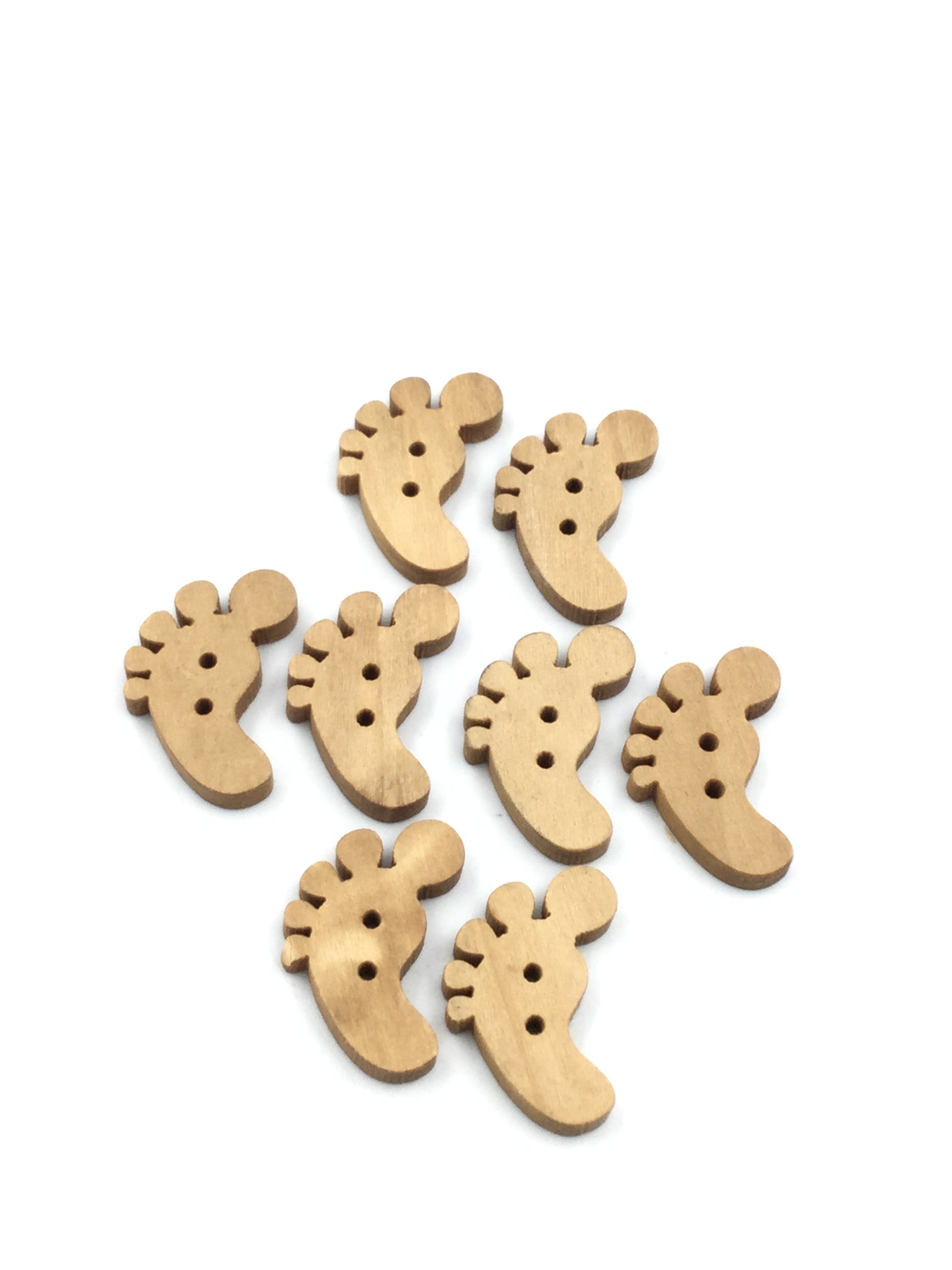 Cute Feet 2 hole wooden button