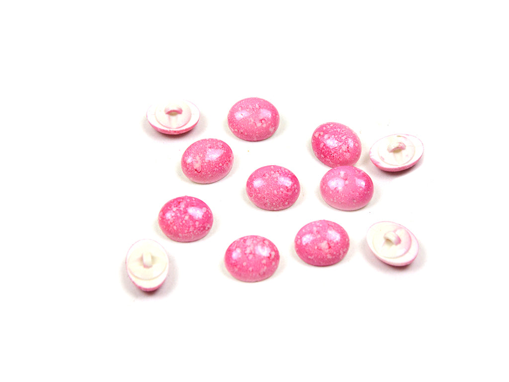 Pink Oval Marble Look Acrylic Buttons