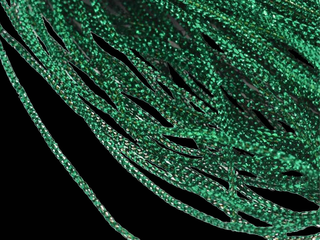 Dark Green Metallic Braided Zari Threads