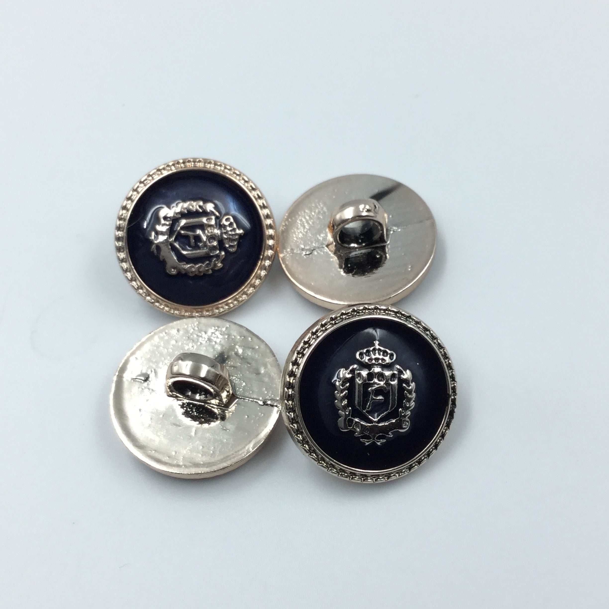 Dark Blue Plastic Buttons