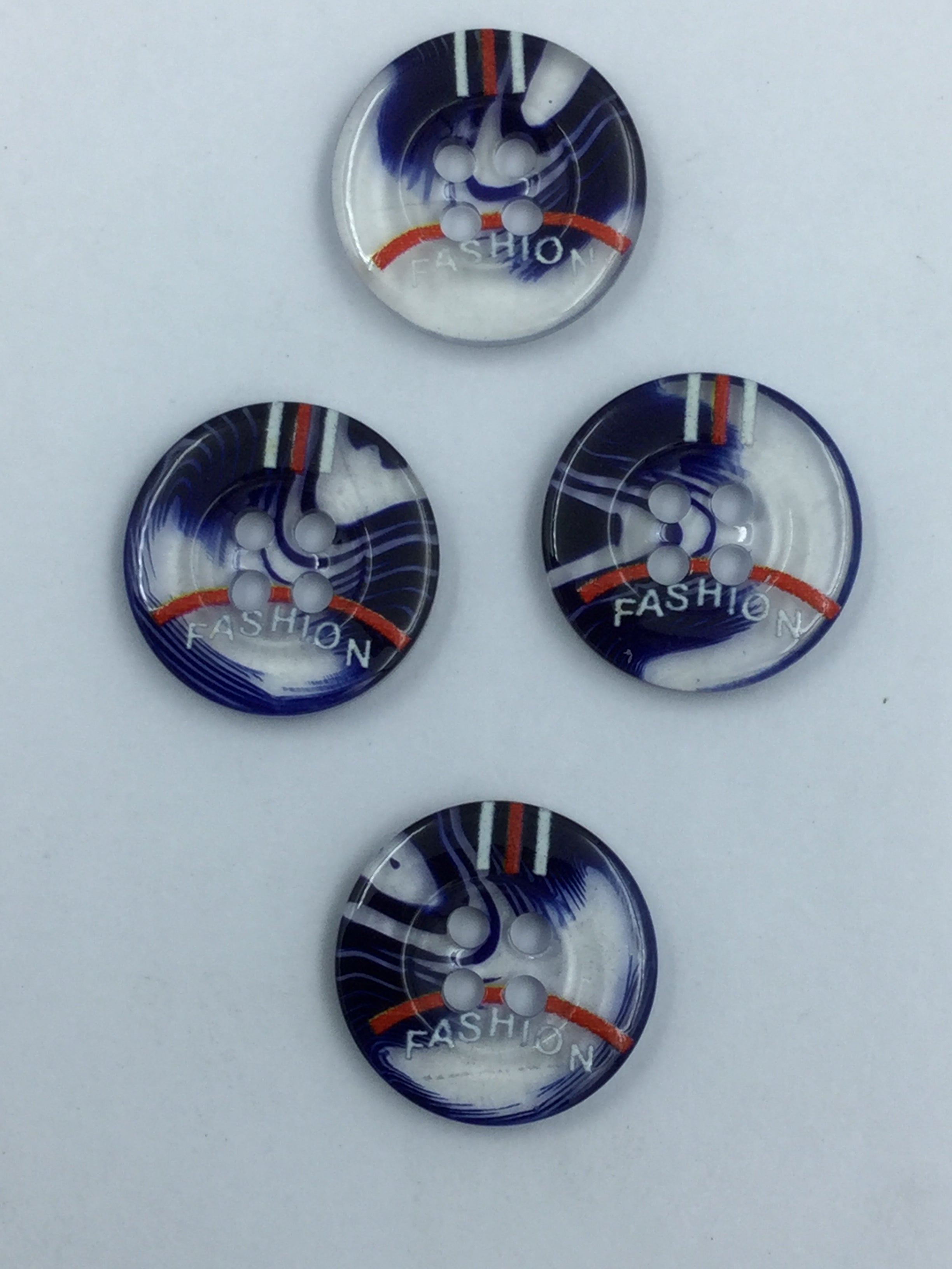 Blue 4 Hole Plastic Buttons
