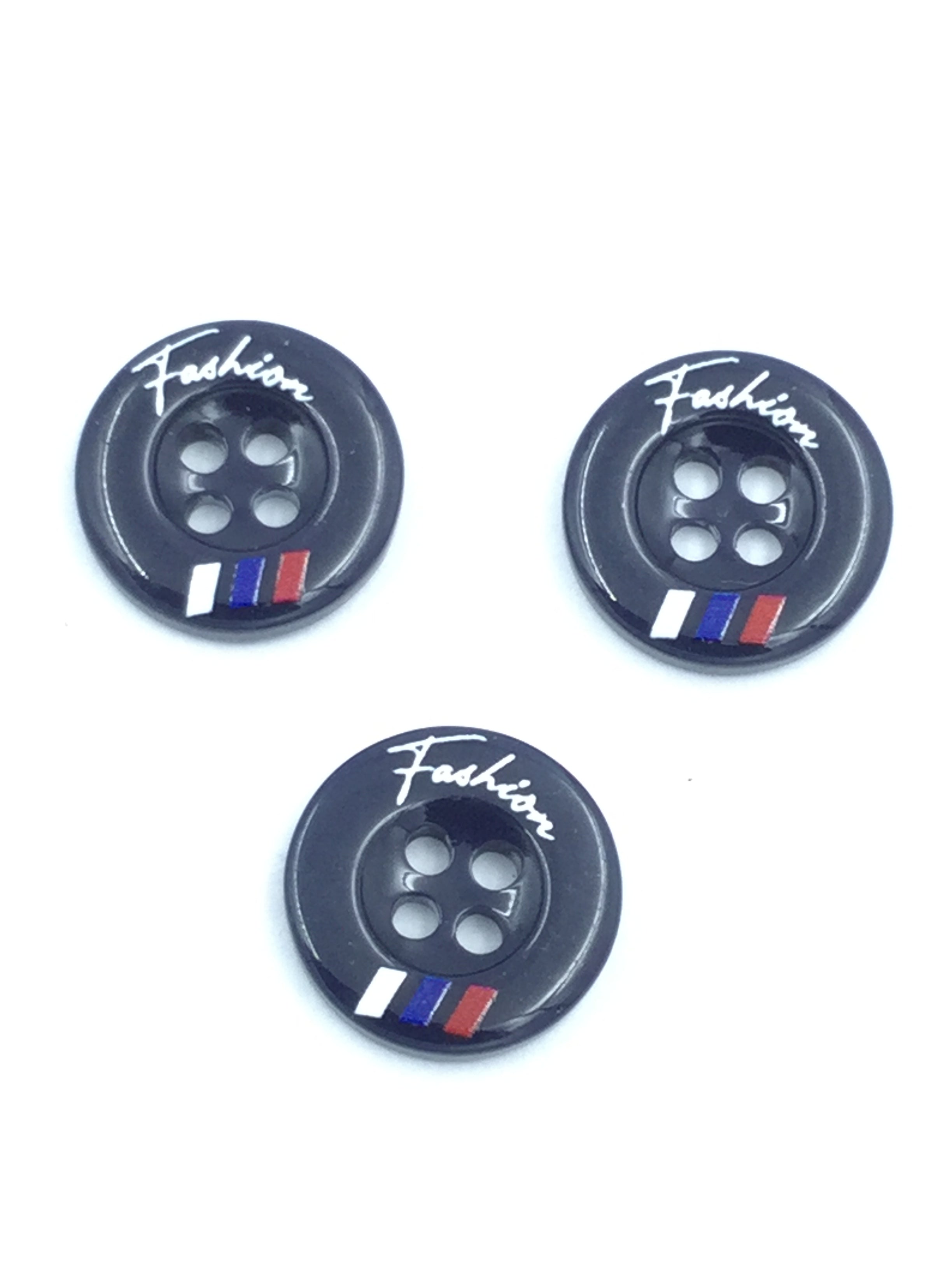 Black 4 Hole Plastic Buttons