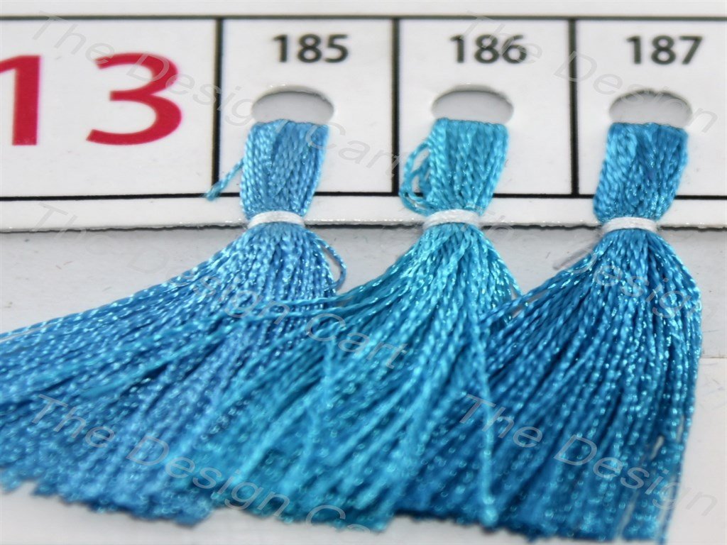 Blue Colour Set 5 Silk Embroidery Threads