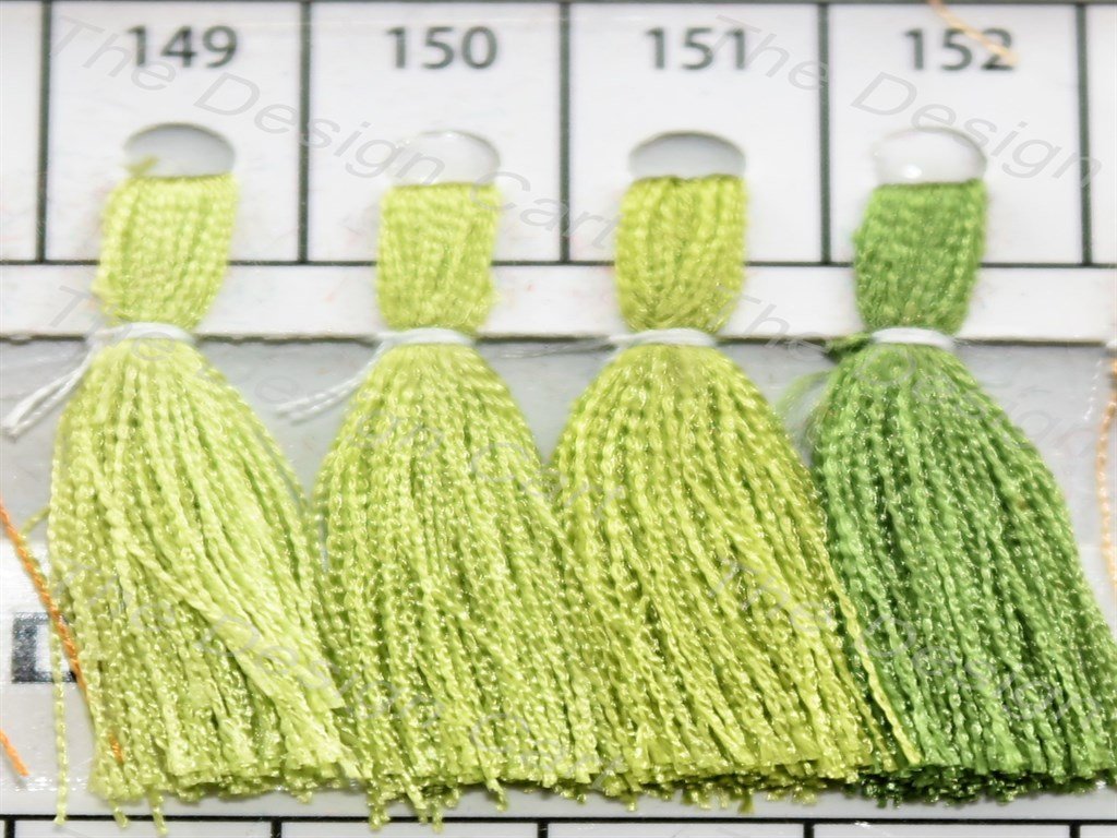 Green Colour Set 3 Silk Embroidery Threads
