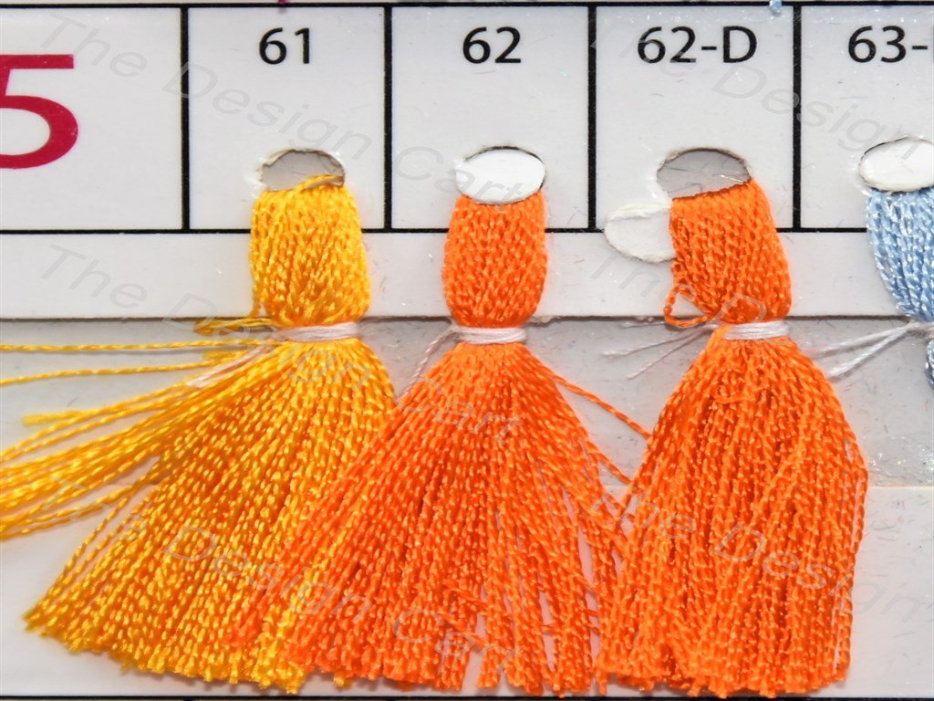 Orange Colour Set 1 Silk Embroidery Threads