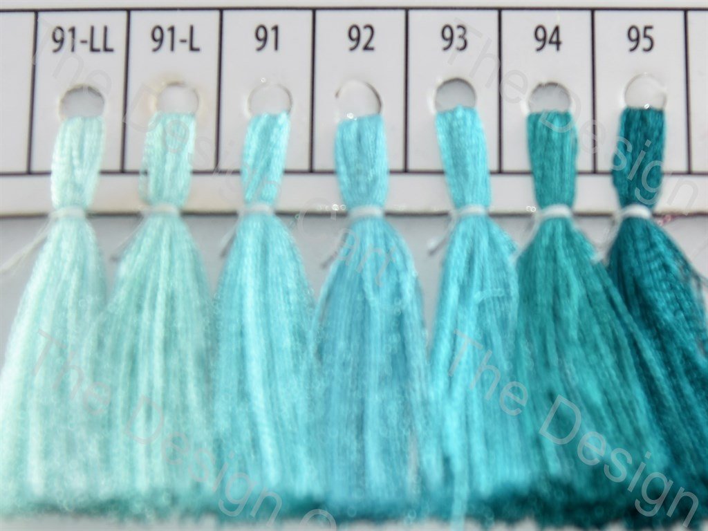Sea Blue Colour Silk Embroidery Threads